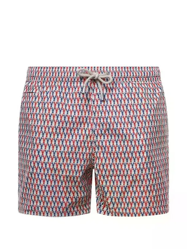 MC2 SAINT BARTH Lobster Print Swim Shorts - Red