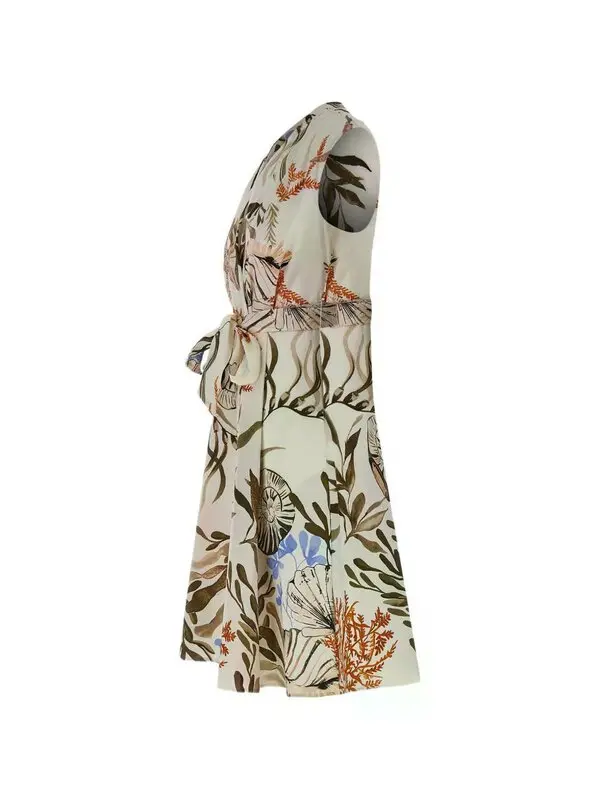 Marella Printed Wrap-skirt Dress - Neutrals
