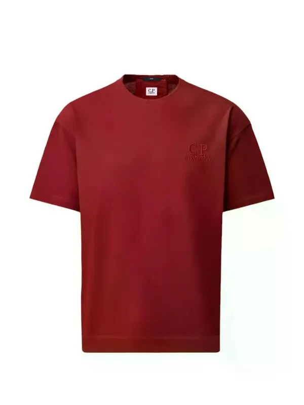 C.P. COMPANY Logo-embroidered T-shirt - Red