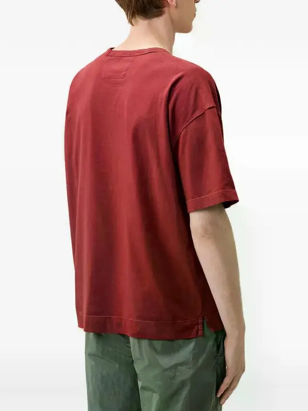 C.P. COMPANY Logo-embroidered T-shirt - Red