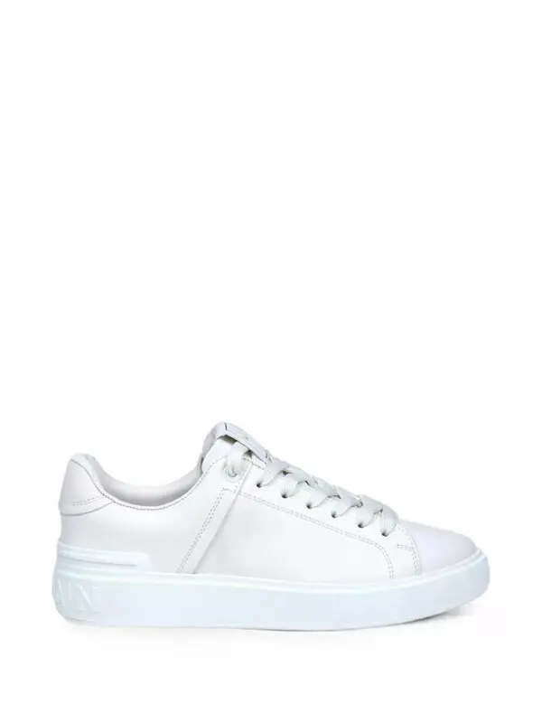 Balmain B-court Leather Sneakers - Neutrals