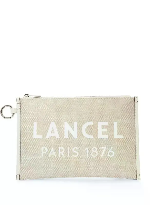 LANCEL Logo-print Pouch - Neutrals