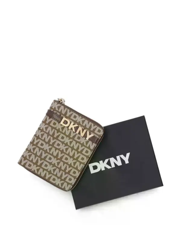 Dkny Logo-plaque Zip-around Wallet