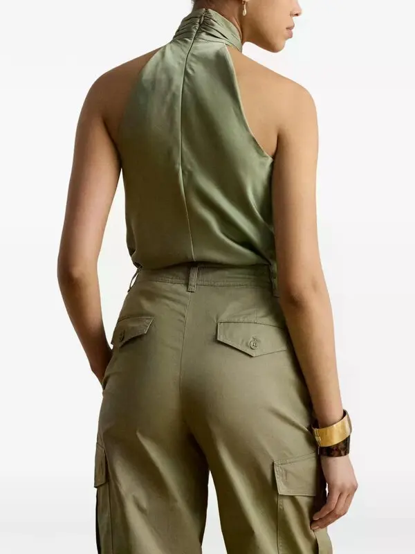 Ralph Lauren Twist-front Halterneck Blouse