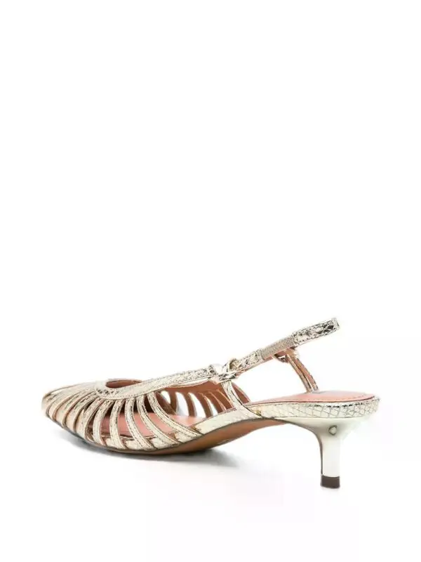BIBI LOU Zin Snakeskin-effect Pumps - Gold