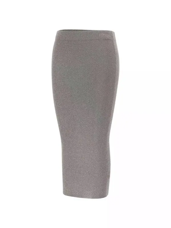 KANGRA Ribbed-knit Lurex-blend Midi Skirt
