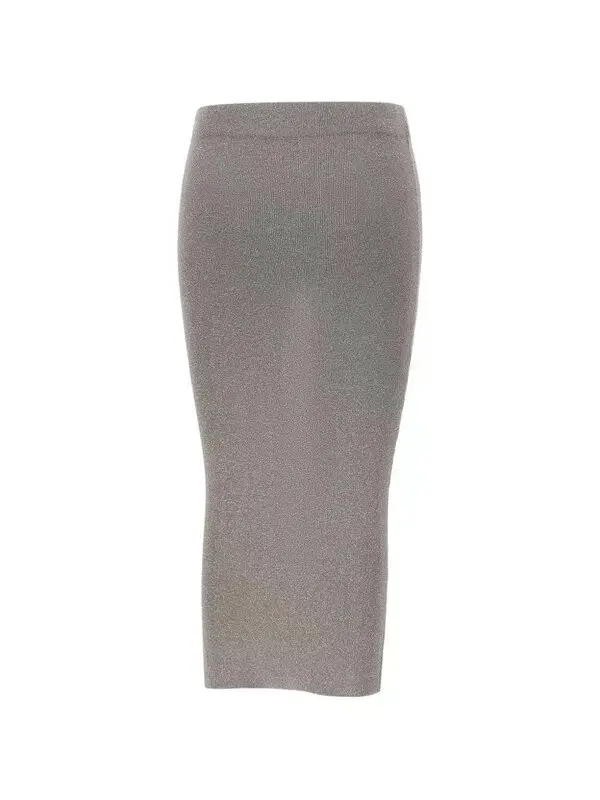 KANGRA Ribbed-knit Lurex-blend Midi Skirt