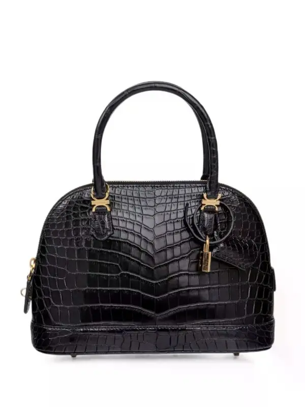 KWANPEN Crocodile-effect Top-handle Tote Bag