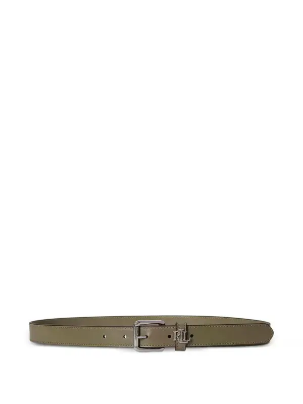 Ralph Lauren Logo-keeper Skinny Leather Belt - Green