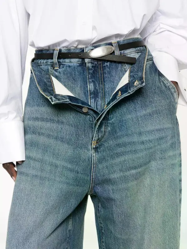 Attico Double-waist Wide-leg Jeans - Blue