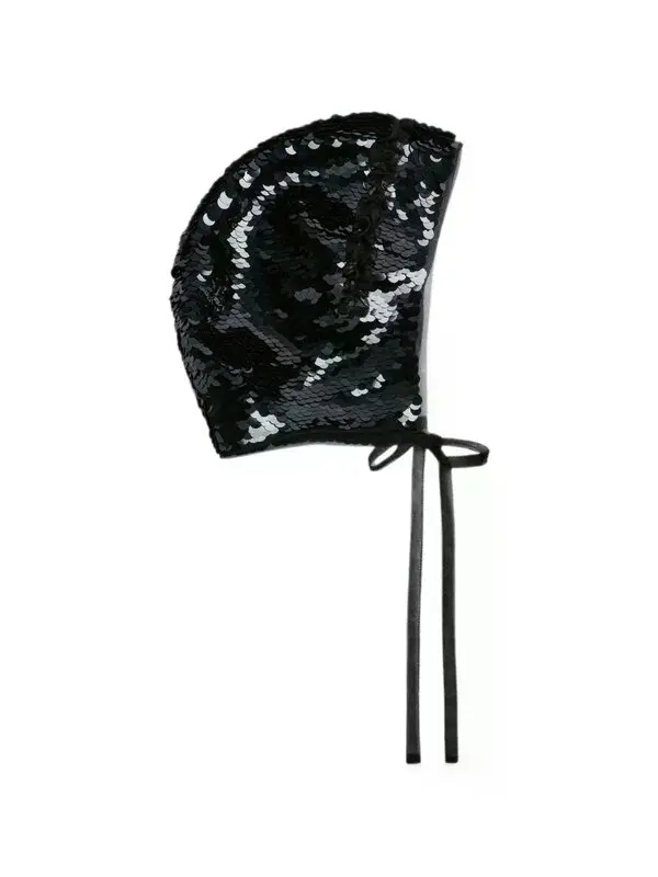 Simone Rocha Sequin-embellished Bonnet Hat