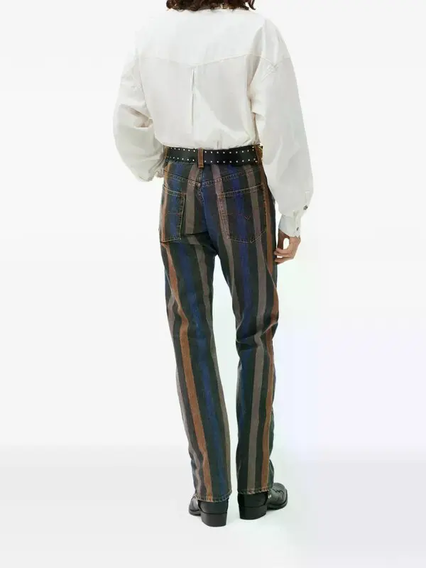Versace Striped Straight Jeans
