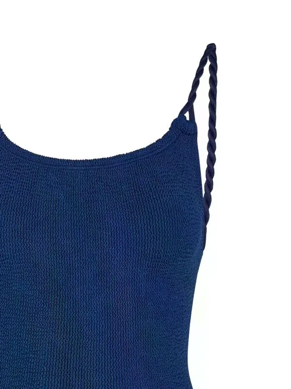 Hunza G Camille Crinkle-effect One Piece - Blue
