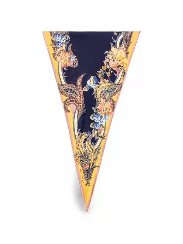 Etro Asymmetric Paisley-print Scarf - X0889