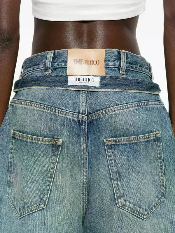 Attico Layered-waistband Jeans