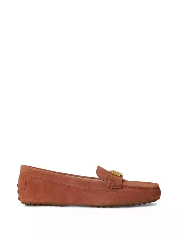 Ralph Lauren Barnsbury Suede Loafers - Orange