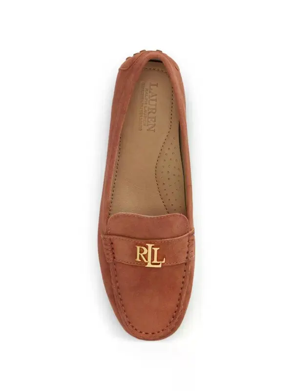 Ralph Lauren Barnsbury Suede Loafers - Orange