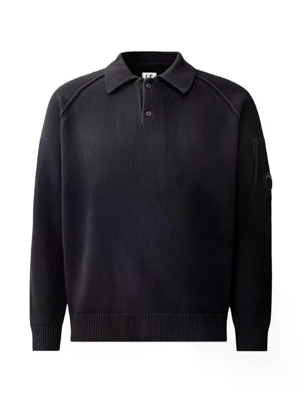 C.P. COMPANY Lens-detail Polo Shirt - Black