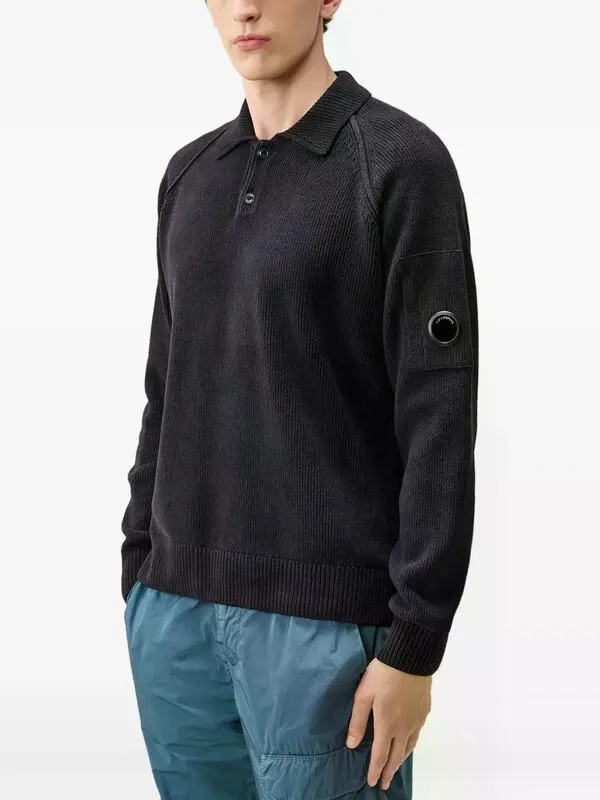 C.P. COMPANY Lens-detail Polo Shirt - Black