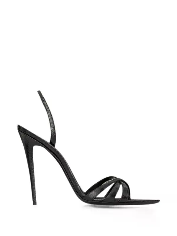 Saint Laurent Kate Slingback Heeled Sandals - Black
