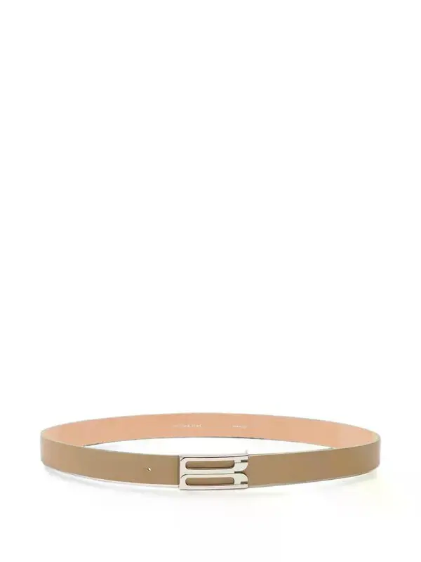Victoria Beckham Dorian Monogram Buckle Leather Belt