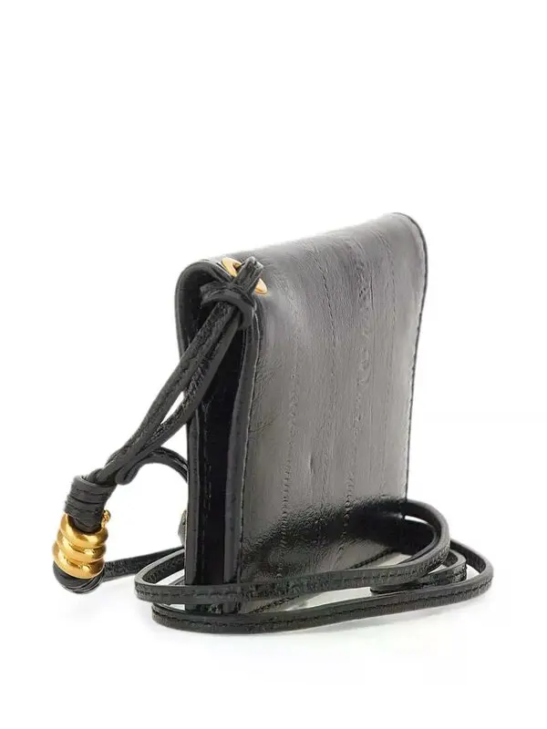 GIANNI CHIARINI Eel-effect Leather Card Holder