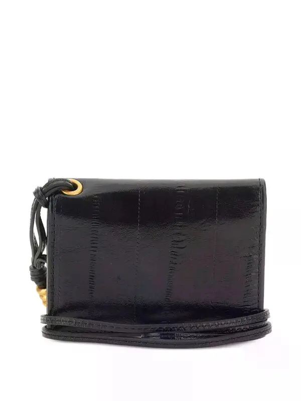 GIANNI CHIARINI Eel-effect Leather Card Holder