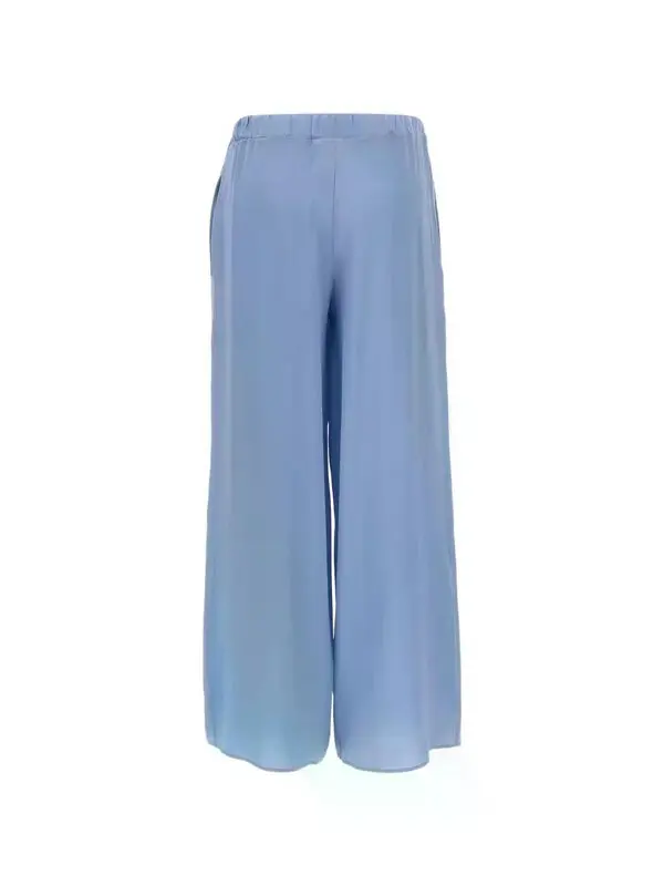 KANGRA Silk Elasticated-waistband Palazzo Pants