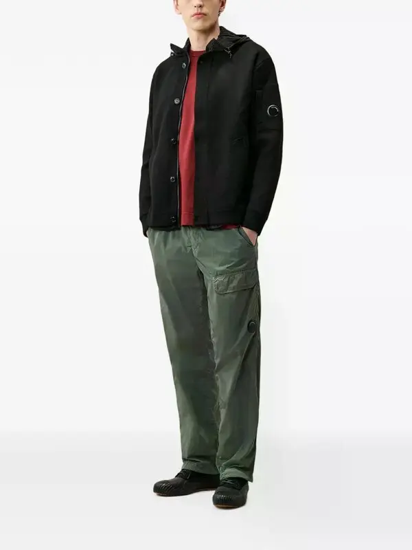C.P. COMPANY Goggle-detail Button-up Hoodie