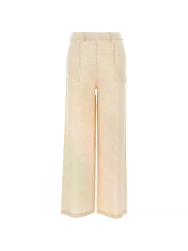 KANGRA Ribbed-edge Palazzo Pants