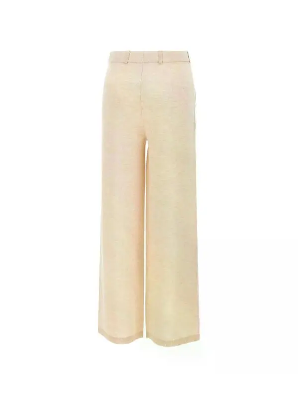 KANGRA Ribbed-edge Palazzo Pants