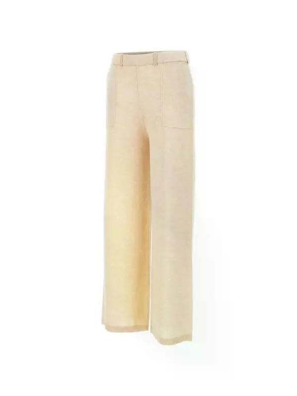 KANGRA Ribbed-edge Palazzo Pants