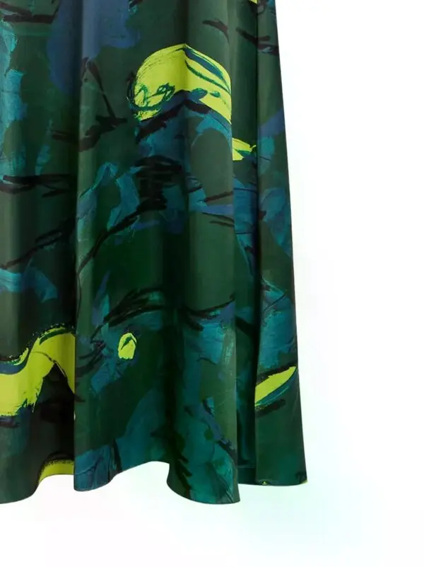 ROKSANDA Sadee" Abstract Print Gathered-waist Midi Dress