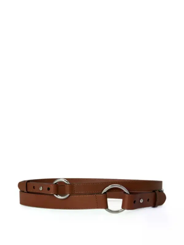 Ralph Lauren O-ring Stacked Leather Belt - Brown