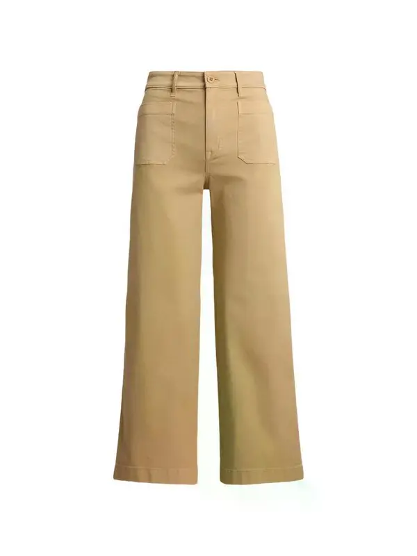 Ralph Lauren Stretch Chino Wide-leg Cropped Trousers - Neutrals