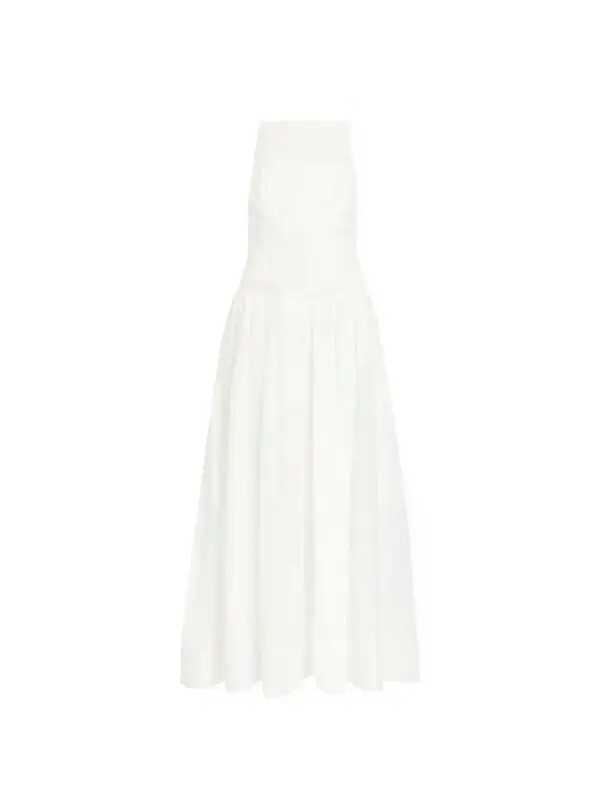 Aje Shirred Spaghetti-strap Maxi Dress - Neutrals
