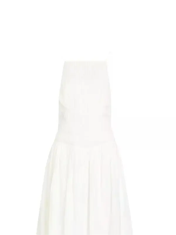 Aje Shirred Spaghetti-strap Maxi Dress - Neutrals