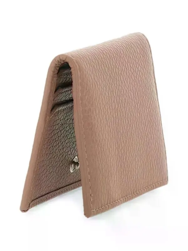 GIANNI CHIARINI Dollaro Pebbled Leather Card Holder