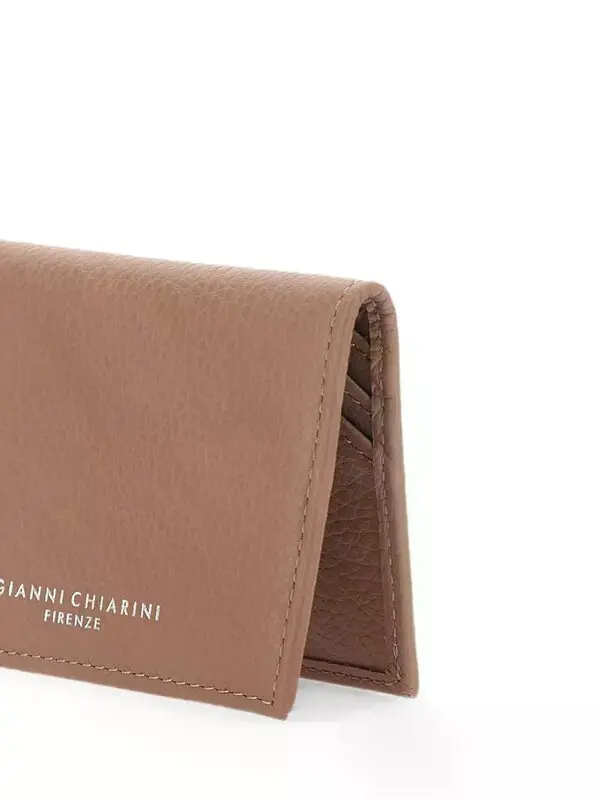 GIANNI CHIARINI Dollaro Pebbled Leather Card Holder