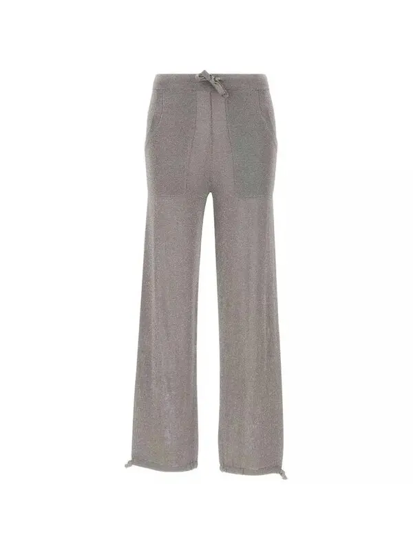 KANGRA Drawstring-waist Knitted Track Pants - Grey