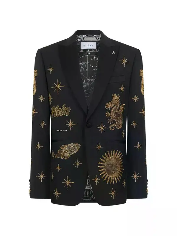 Philipp Plein Blazer Patches Zodiac