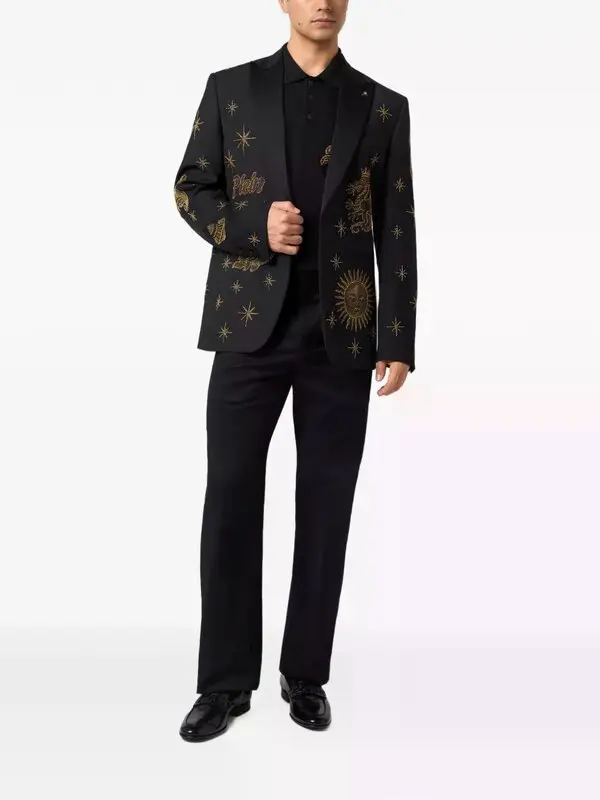 Philipp Plein Blazer Patches Zodiac