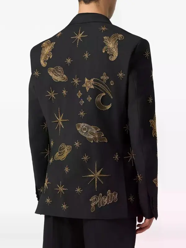 Philipp Plein Blazer Patches Zodiac