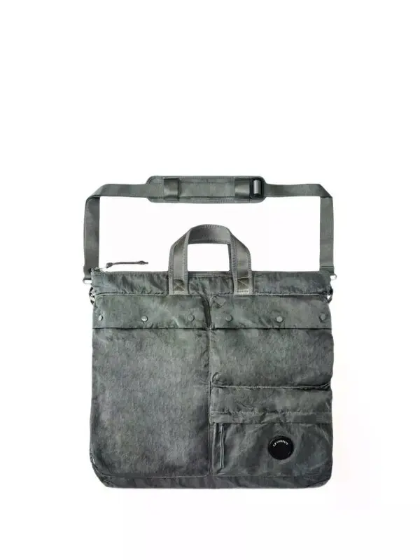 C.P. COMPANY Garment-dyed Lens Detail Shoulder Bag - Green