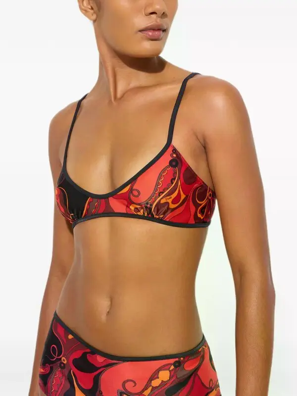 Emilio Pucci Orchidee Print Balconette Bikini Top