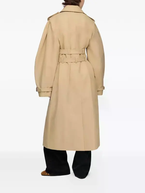 GANNI Double-belted Trench Coat