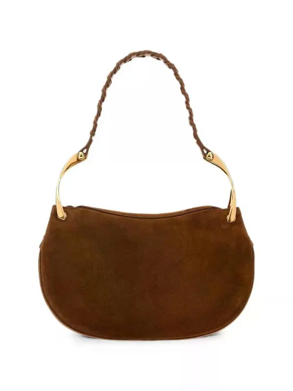 Alexander McQueen Wishbone Suede Shoulder Bag
