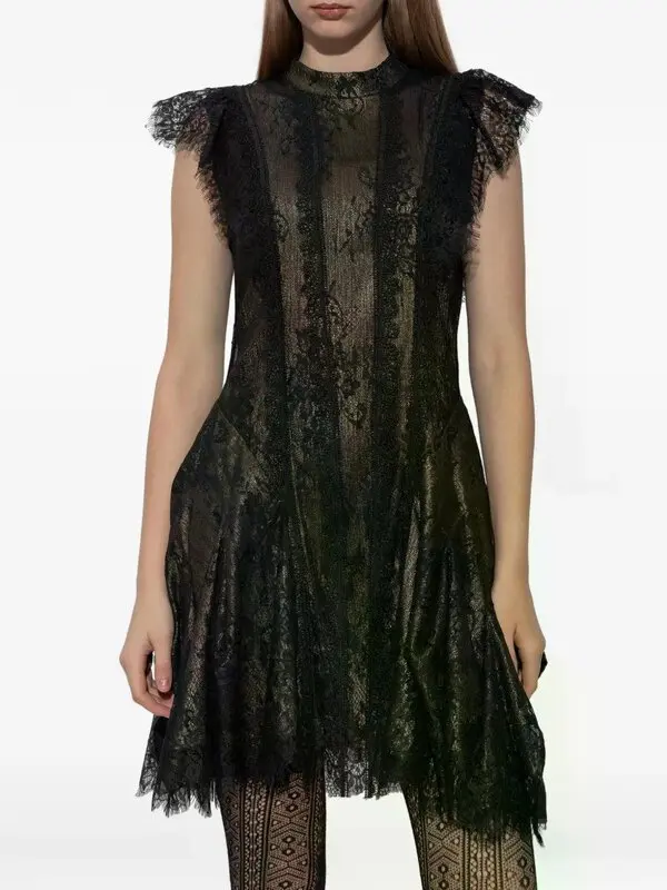 ALLSAINTS Fleur Lace Ruffled Dress - Black