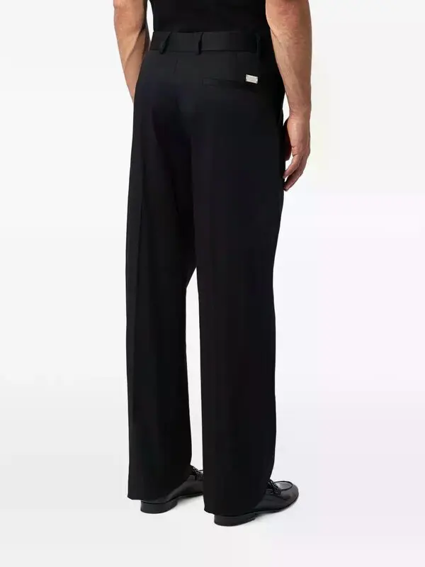 Philipp Plein Wide-leg Logo Plaque Trousers