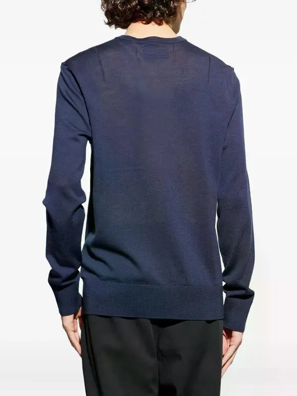 ALLSAINTS Mode Logo-embroidery Crew-neck T-shirt - Blue